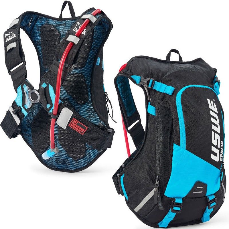 Mochila Uswe Epic 12 Hidratacion 3l Ndm 1.2 Negro/Azul — Ebike-On