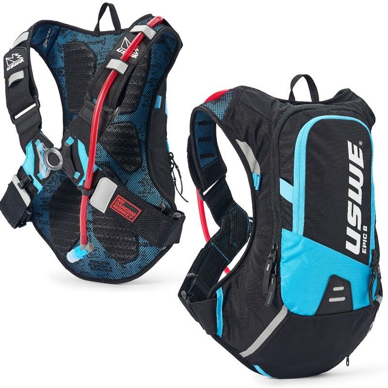 Mochila Uswe Epic 8 Hidratacion 3l Ndm 1.2 Negro/Azul — Ebike-On